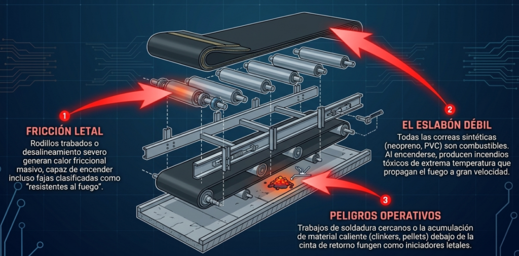 RIESGOS DE INCENDIOS EN CINTAS DE TRANSPORTE DE MATERIALES (CONVEYOR ...